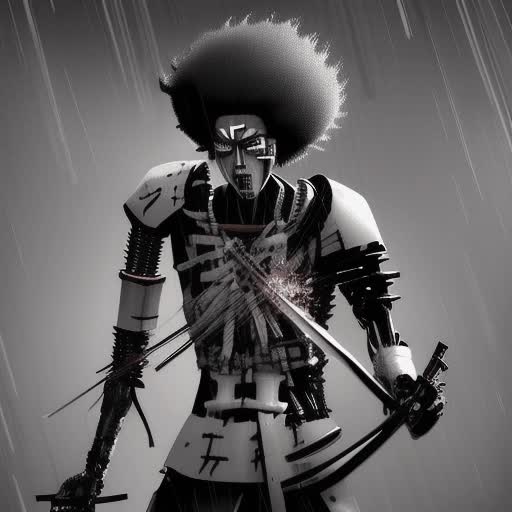 Intense Afro Samurai Cyborg Battle | Detailed Anime Sword Fight in ...