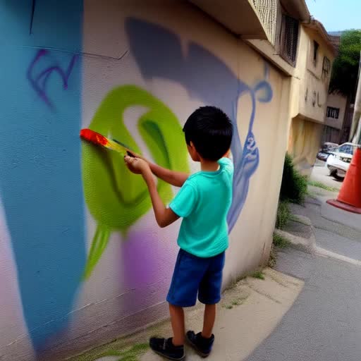 Street Art: Watch a Talented Boy Create Stunning Graffiti
