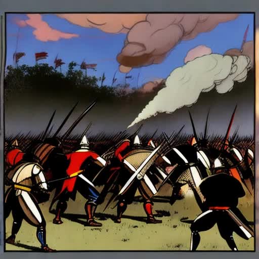 Epic Animated Medieval Battle Scene by Bakshi & Frazetta