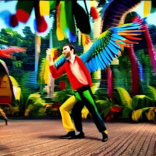 Vibrant Salsa Dancing with Colorful Macaw Parrot | Pixar 4K Video