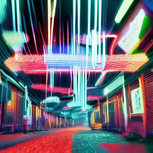 8K Surrealistic Cyberpunk Cityscape: Neonlit Streets & Chrome Nanobot ...