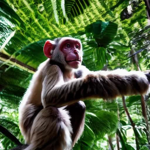 Lively Monkey Animation: Playful Jungle Adventure in 4K