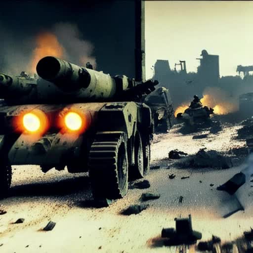 Urban Warfare: Intense Warfare Scenes with Explosions and Action