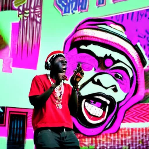 Voodoo-themed Rap Performance with Mystical Beings and Storytelling