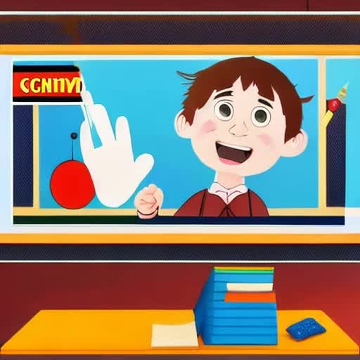 Interactive Educational Animation: Fun Facts with Friendly Teacher