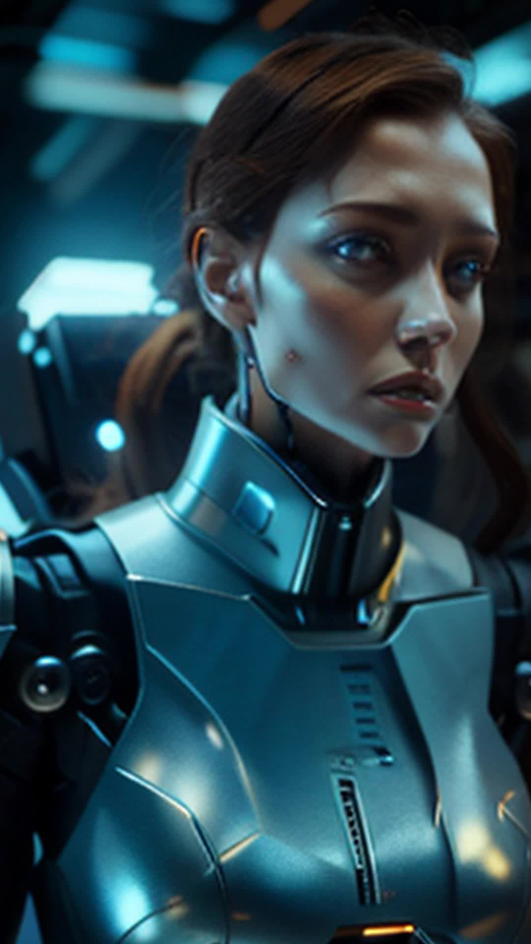 Female Robot Copilot: Shield Recalibration in Deep Space