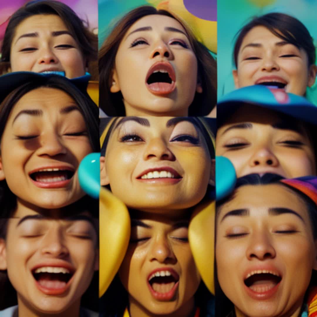Animated emoticon characters: vibrant colors, various emotions, playful ...