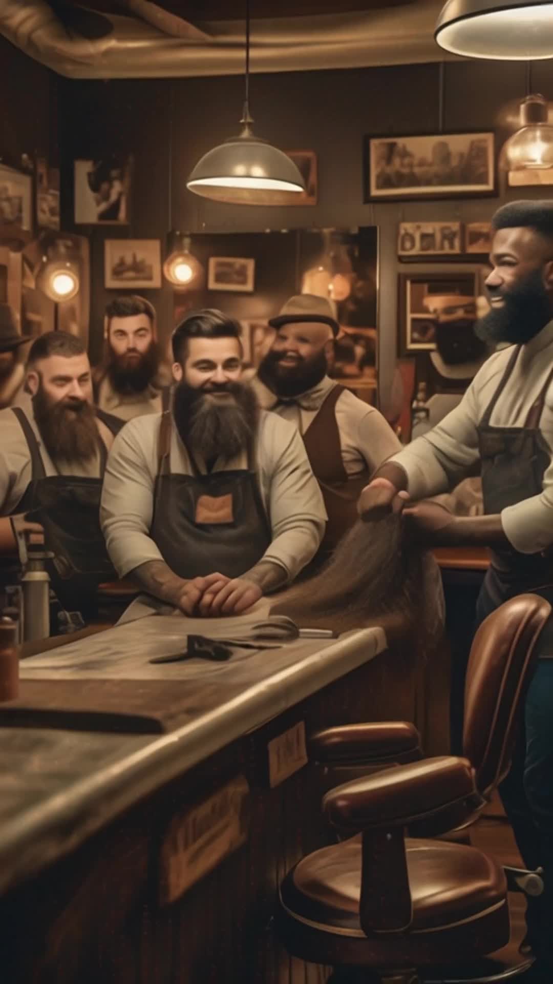 Modern Beards: Diverse Group Sharing Grooming Rituals