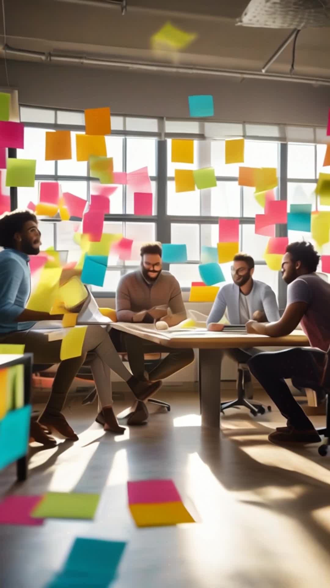 Vibrant Team Collaboration: Sparking Innovation with Dynamic Energy