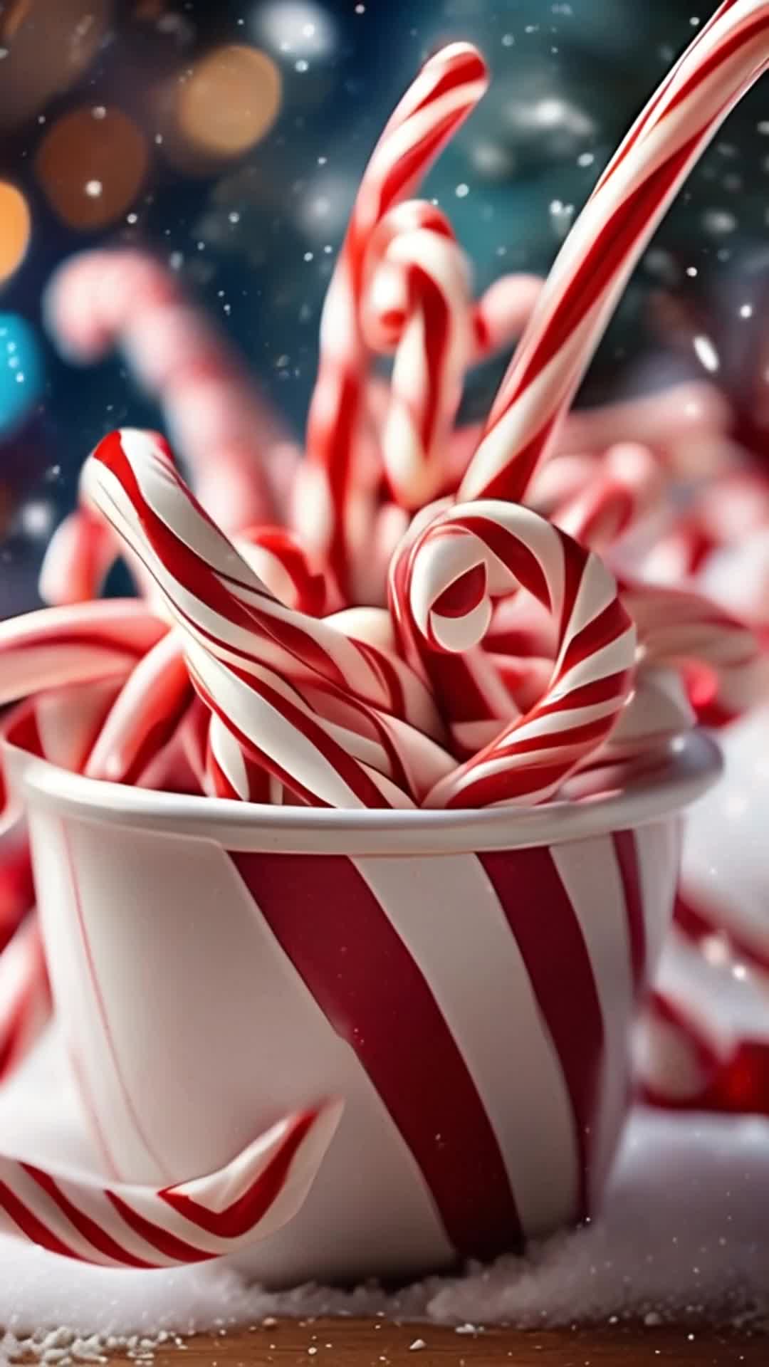 Mesmerizing Candy Cane Dance at Christmas Market