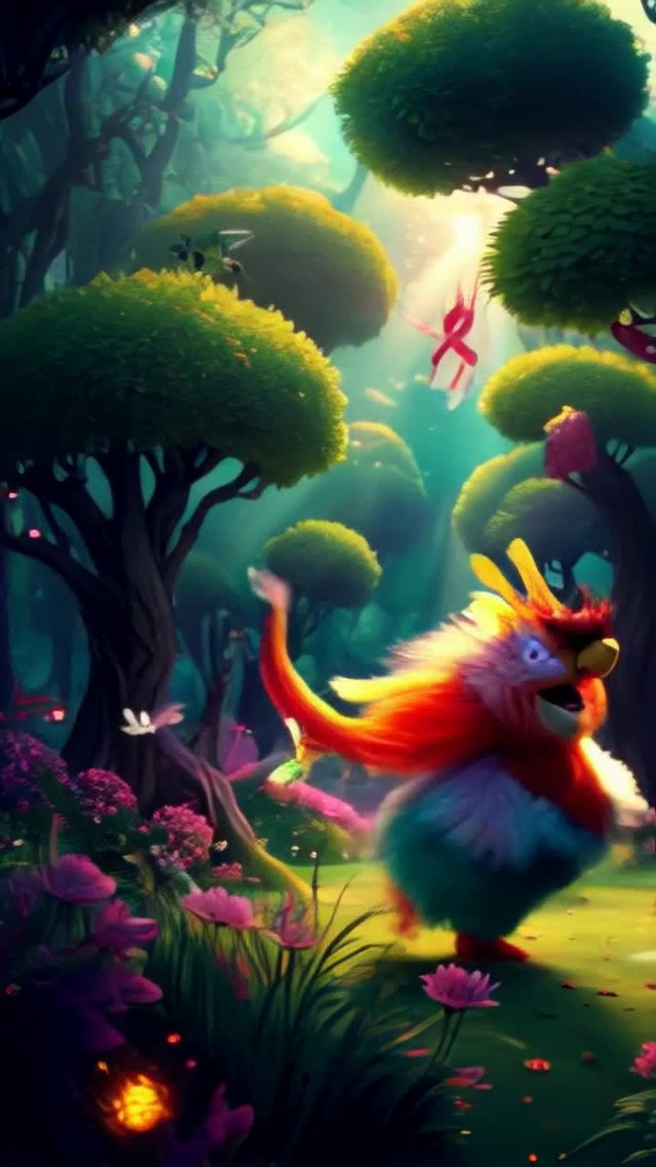 Whimsical Actor-Inspired Creature Playfully Dashing through Enchanted ...